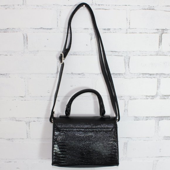 Primark | Bags | Primark Shiny Black Crossbody Purse With Handle | Poshmark